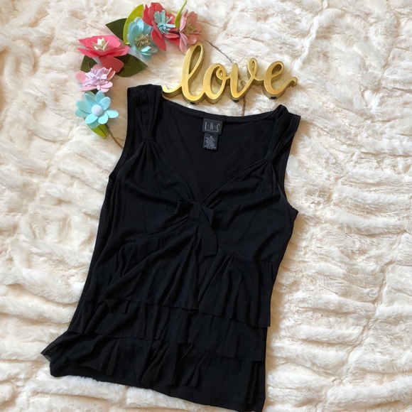 INC International Concepts | Tops | Inc Mesh Ruffle Front Tank Top With ...